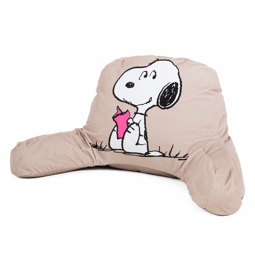 Peanuts Snoopy Reading Cream High Back Support Cuddle Cushion Backrest ...