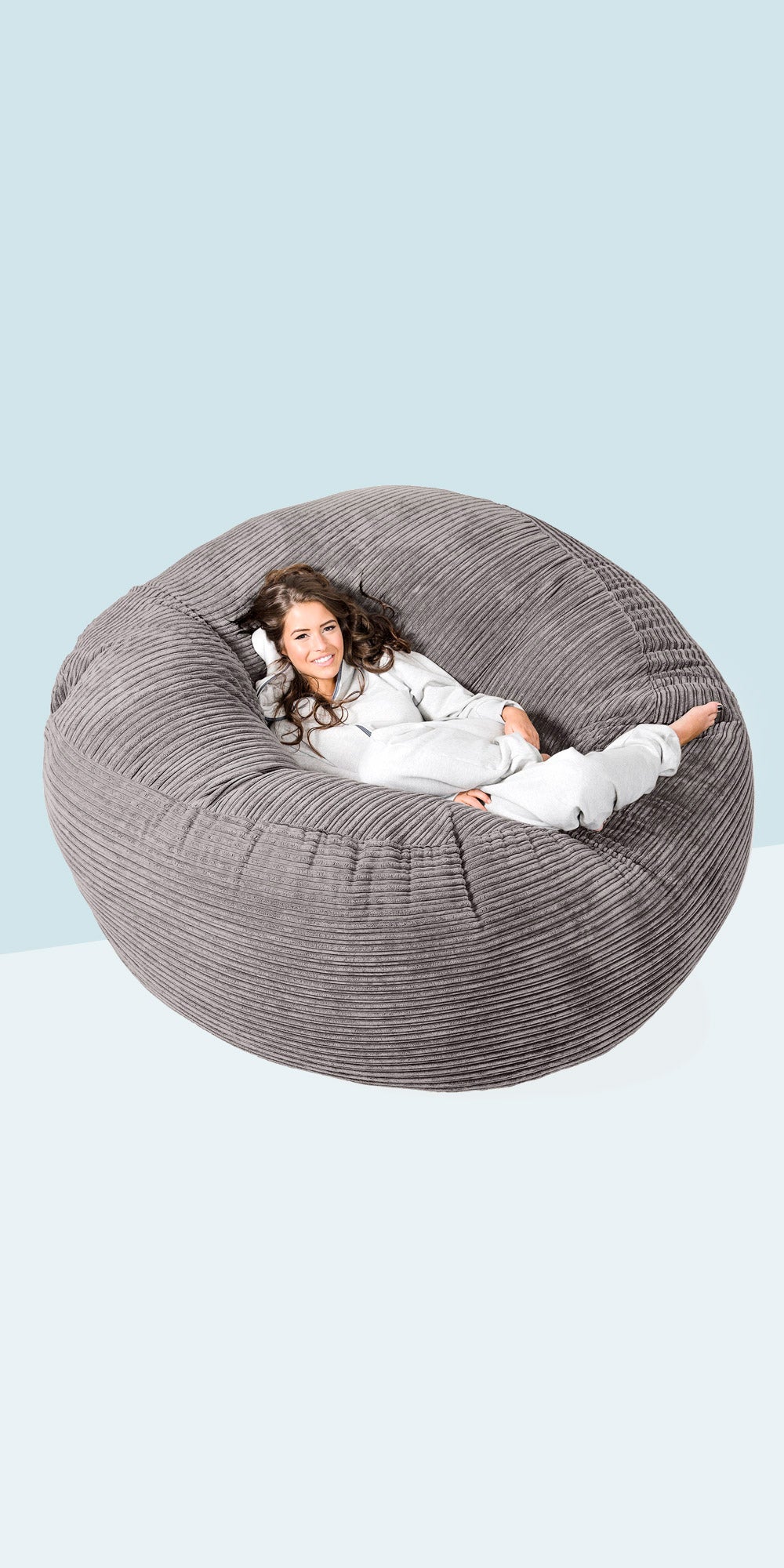Lounge Pug Pom Pom Large Bean Bag For Adults Mammoth Giant Beanbag UK ...