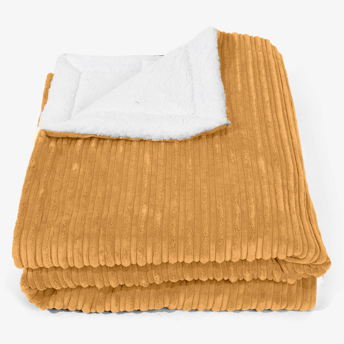 Lounge Pug Cord Golden Honey Sherpa Fleece Large Throw Blanket 140 X ...