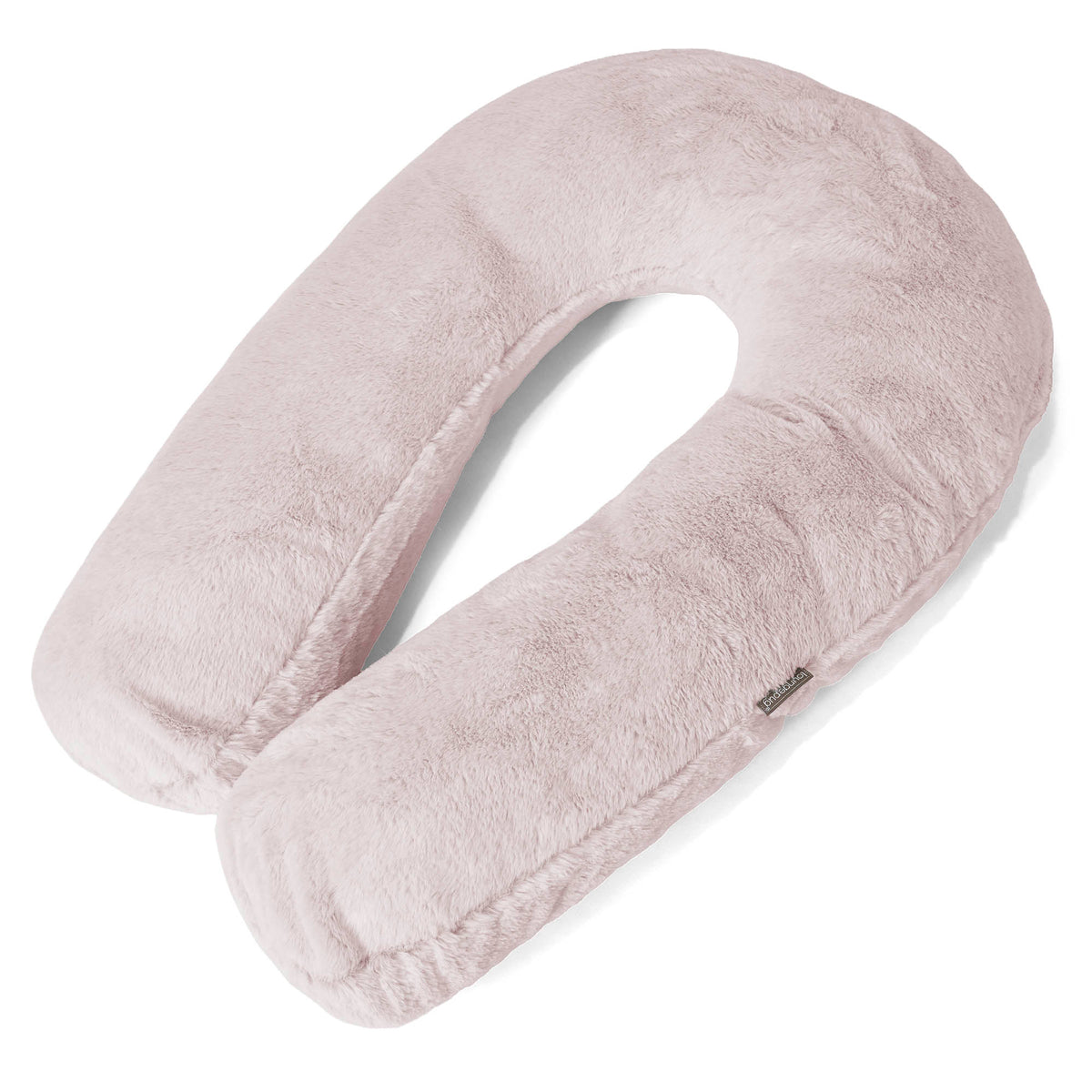 Lounge Pug Hug Pillow Fluffy Faux Fur Rabbit Dusty Pink U Shape Neck ...