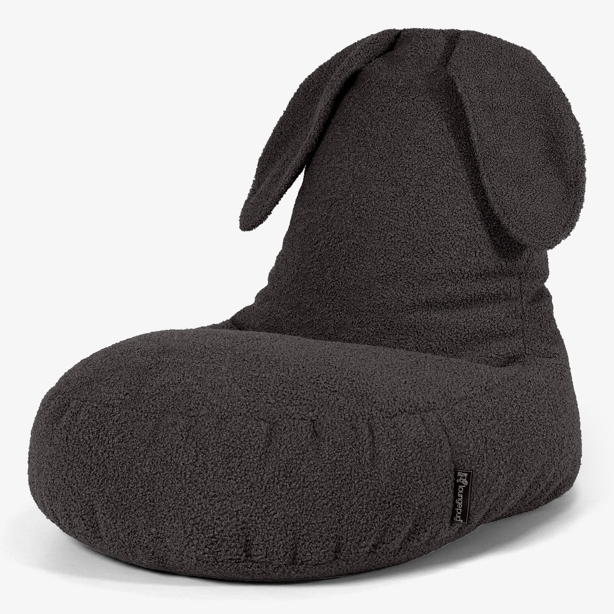 Lounge Pug Kids Rabbit Bean Bag Chair Boucle Graphite Grey Children's ...