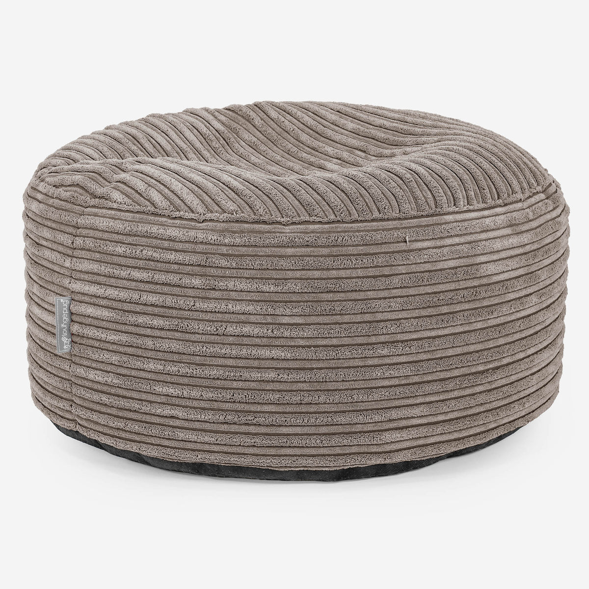 Lounge Pug Large Round Footstool Cord Dovetail Grey– Big Bertha Original UK