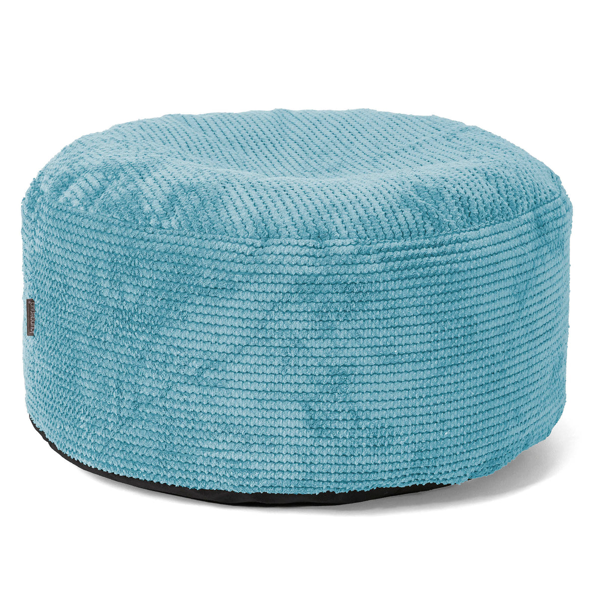 Lounge Pug Large Round Footstool Pom Pom Cord Aegean Blue Bean Bag Pouf ...