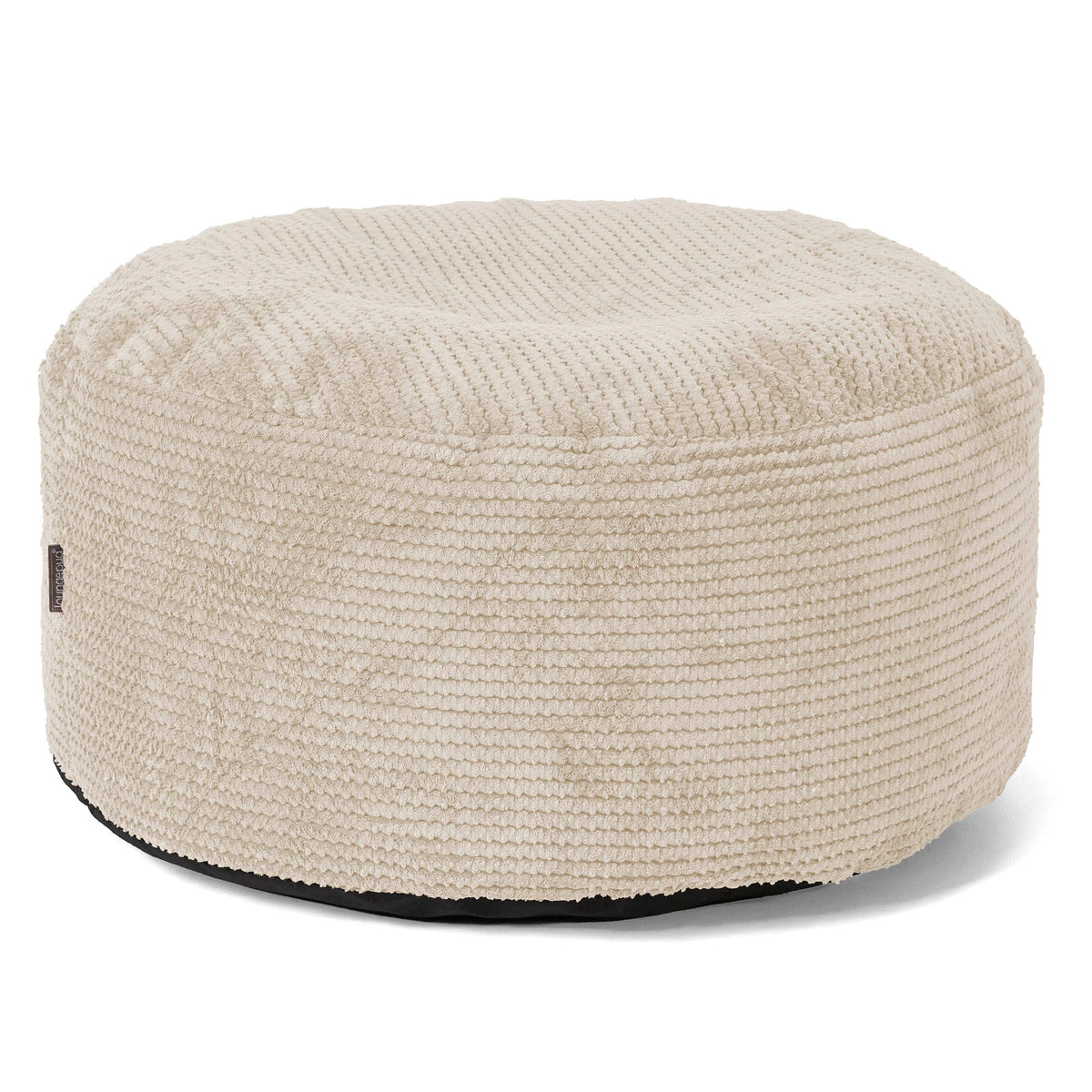 Lounge Pug Large Round Footstool Pom Pom Cord Ivory Bean Bag Pouf Small ...