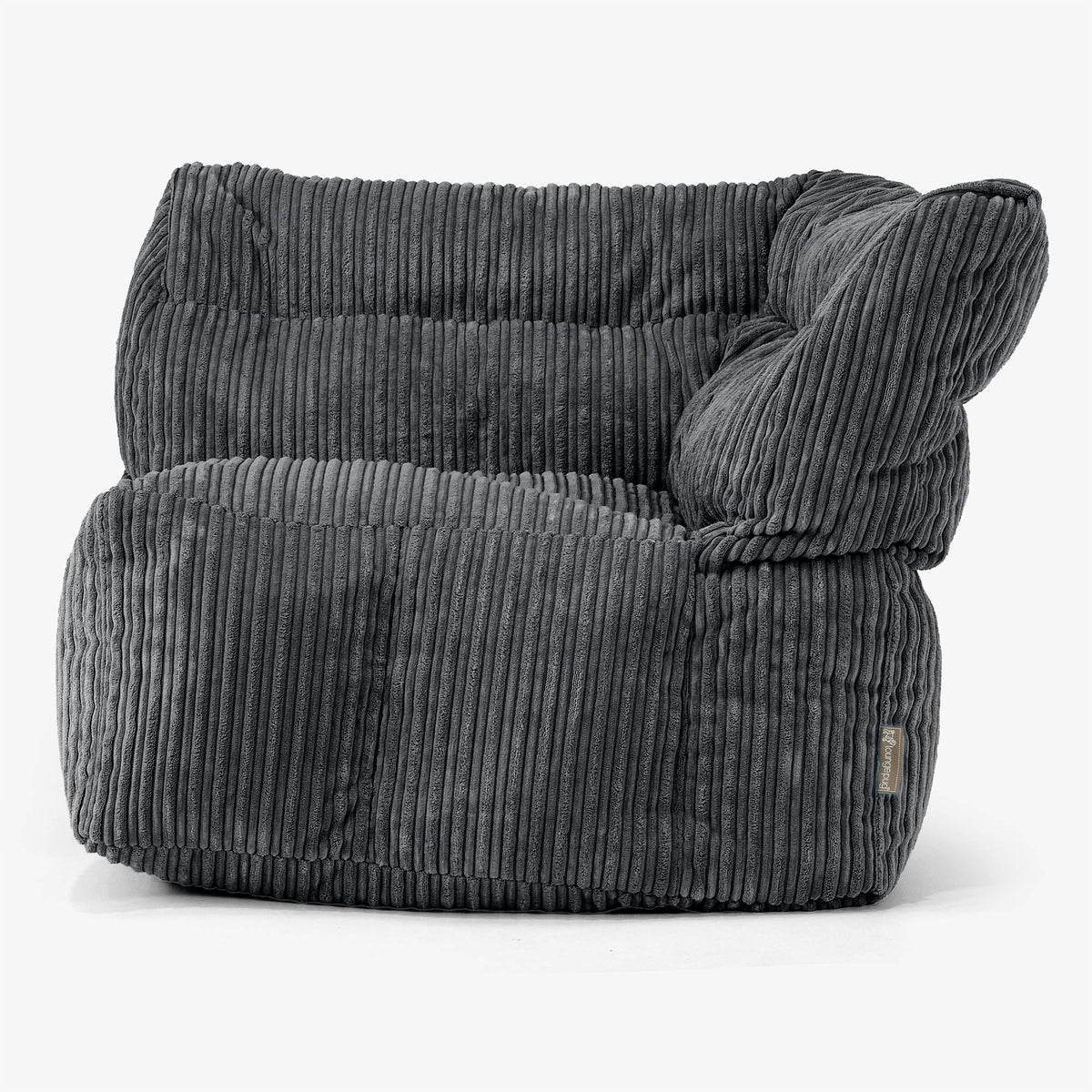 Lounge Pug Modular Sofa Bean Bag Right Corner Seat Section Cord Black ...