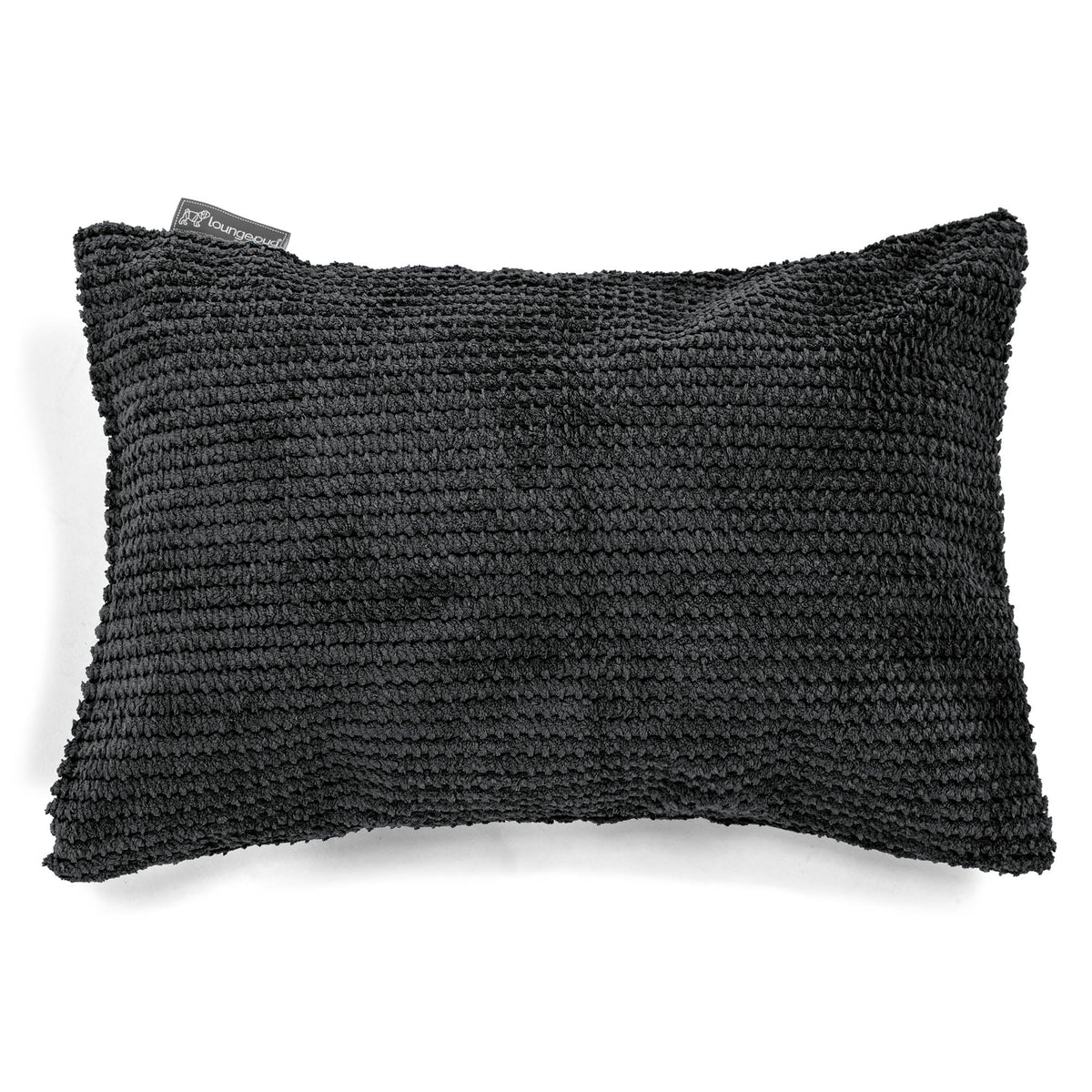 Lounge Pug Rectangular Scatter Cushion 35 x 50cm Pom Pom Black ...