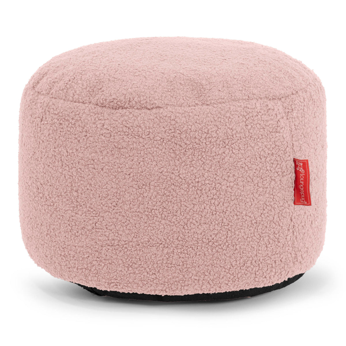 Lounge Pug Small Round Footstool Boucle Pink Bean Bag Pouf Small ...