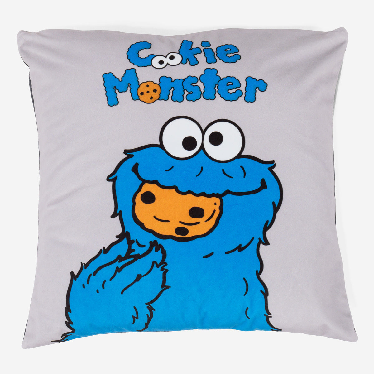 Sesame Street Cookie Monster Scatter Cushion 47 X 47cm Grey Decorative ...