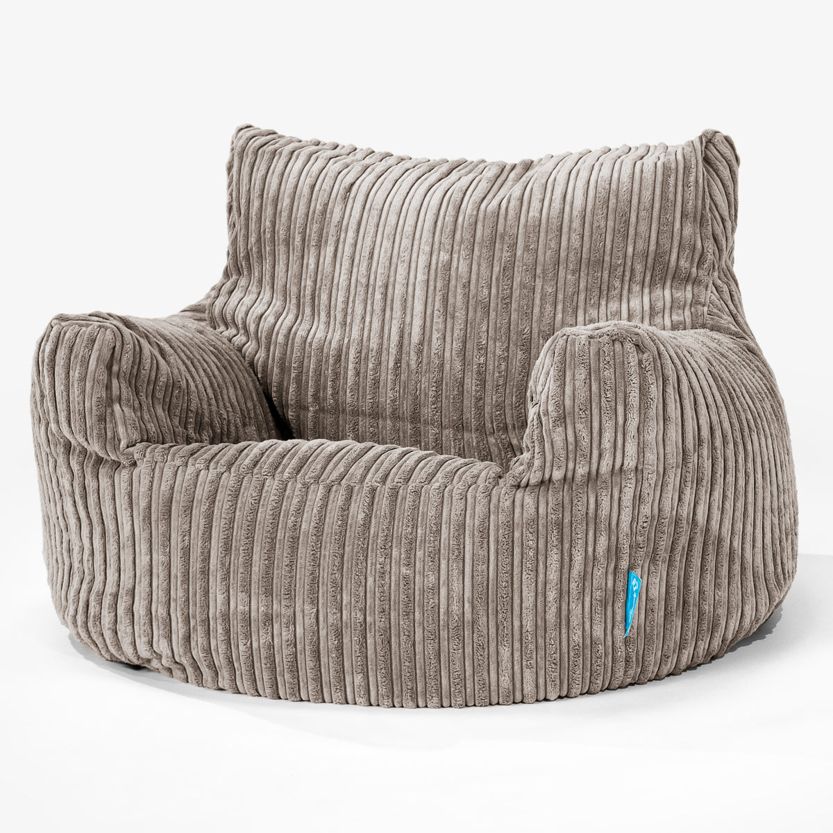 Lounge Pug Cord Childrens Armchair Kids Bean Bag Chair UK Dovetail Grey ...