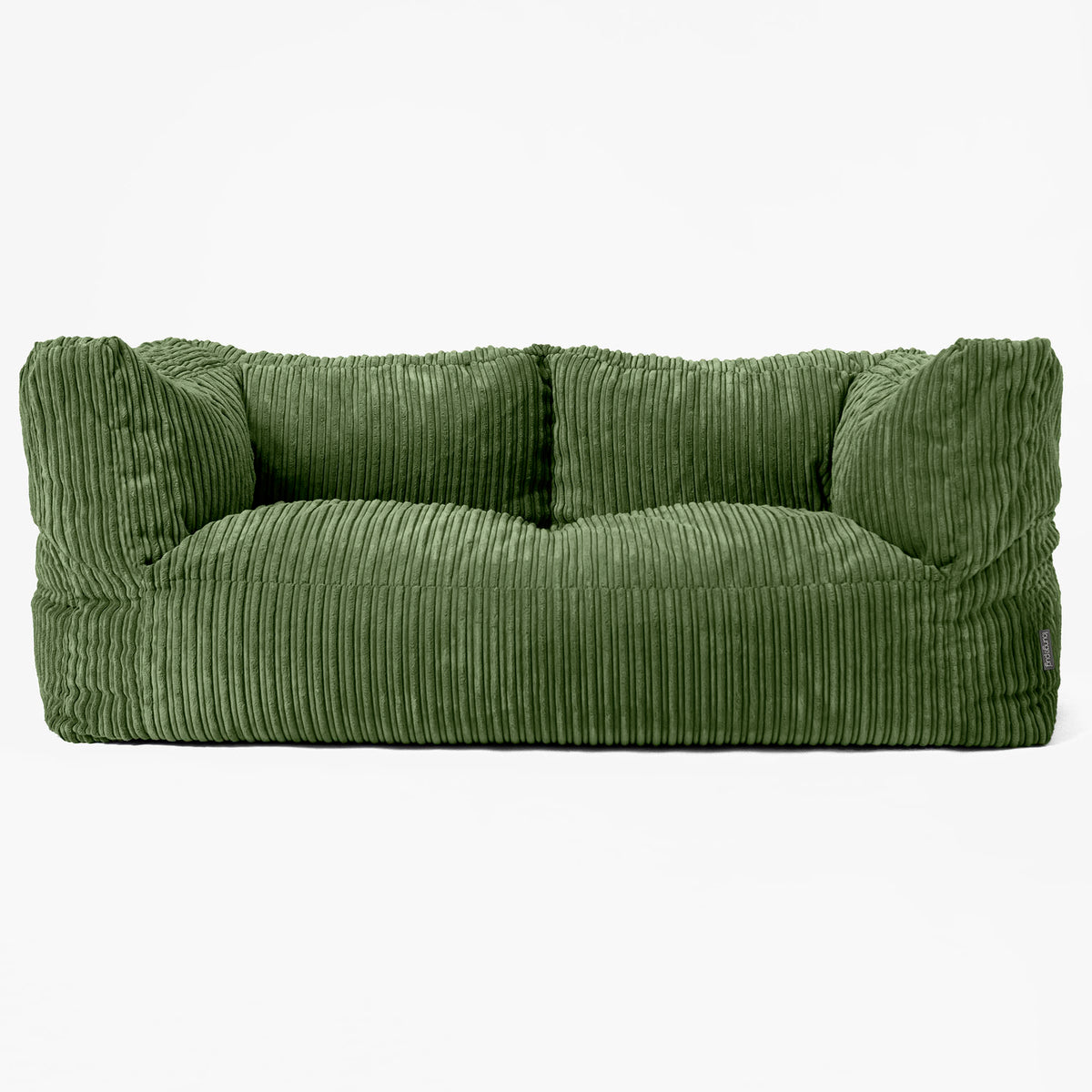 Lounge Pug Giant 2 Seater Bean Bag Sofa Cord Forest Green Albert ...