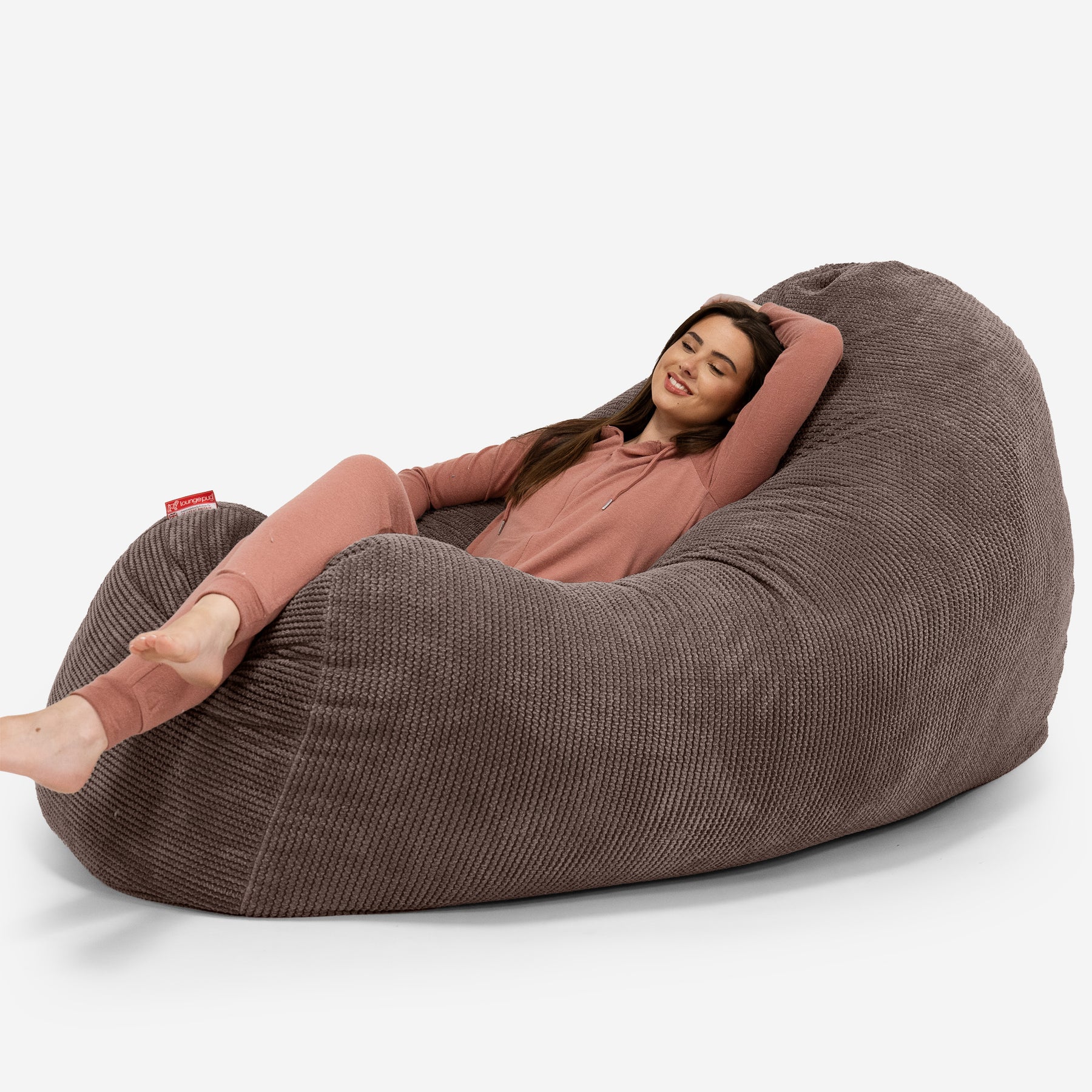 Lounge Pug Hammock Style Bean Bag Sofa Cord Lime Green Oversized Slab ...