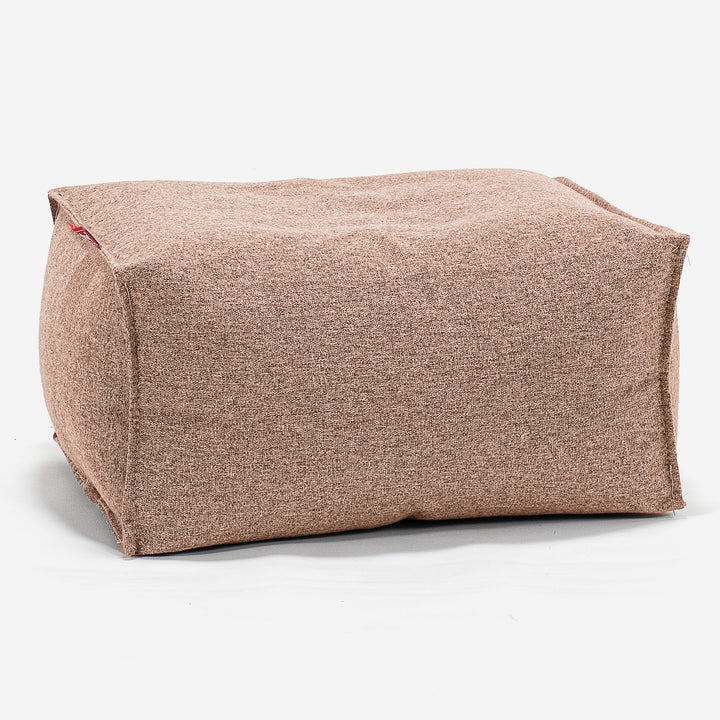 Lounge Pug Interalli Wool Bean Bag Footstool Small Sand Size 20cm H X 35cm D X 45cm Wide Big Bertha Original UK