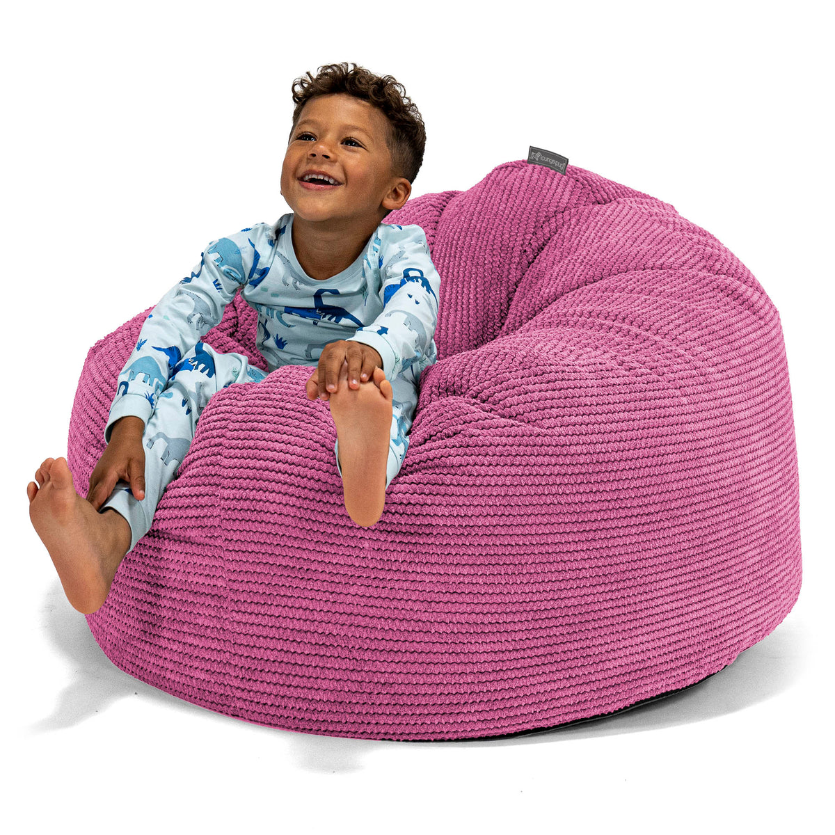 Lounge Pug Kids Giant Snuggle Bean Bag Chair UK Pom Pom Pink Children s