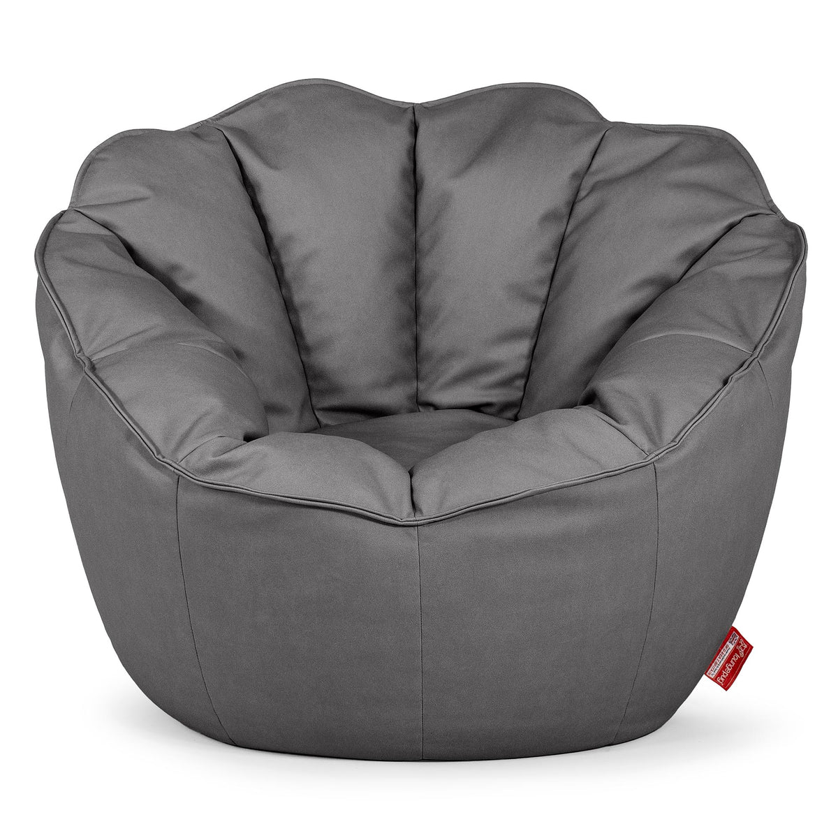 Lounge Pug Natalia Sacco Bean Bag Chair Vegan Leather Grey Large ...