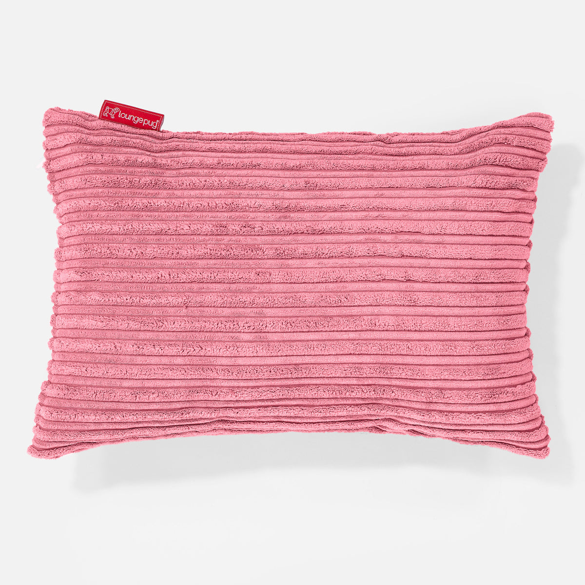 Lounge Pug Rectangular Scatter Cushion 35 x 50cm Cord Coral Pink ...