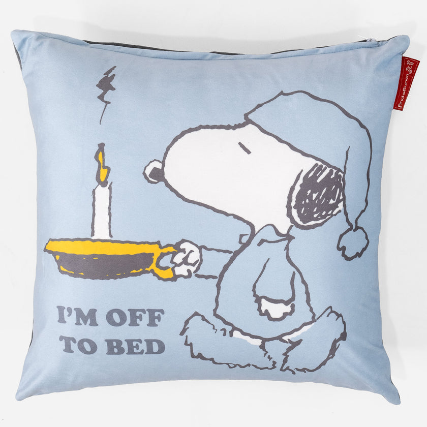 Peanuts Snoopy Bedtime Scatter Cushion 47 X 47cm Blue / Silver ...