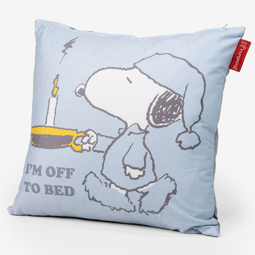 Peanuts Snoopy Bedtime Scatter Cushion 47 X 47cm Blue / Silver ...