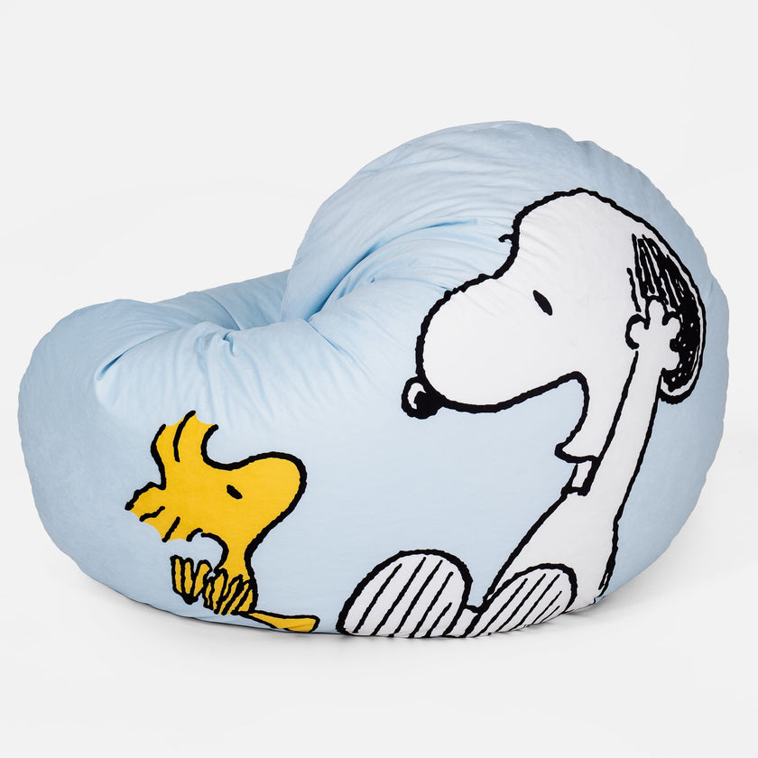 Peanuts Snoopy Hug Flexforma Adult Bean Bag Chair Blue 2 in 1 Floor ...