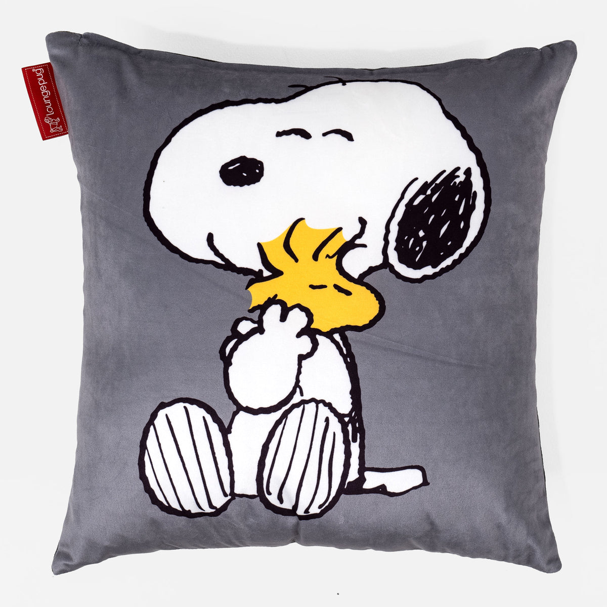 Peanuts Snoopy Hug Scatter Cushion 47 X 47cm Graphite Grey Decorative ...