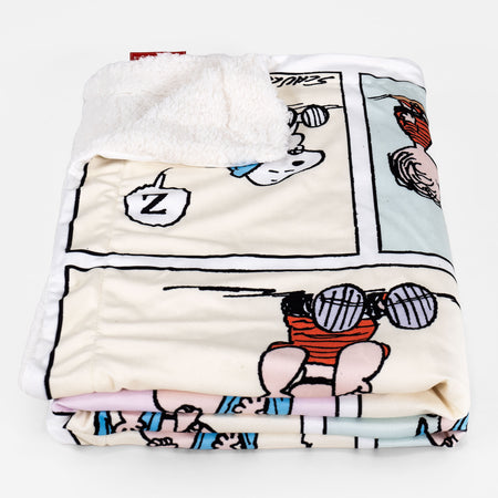 Peanuts Snoopy Mink Comic Strip Fleece Throw Blanket 100 X 140 cm– Big ...