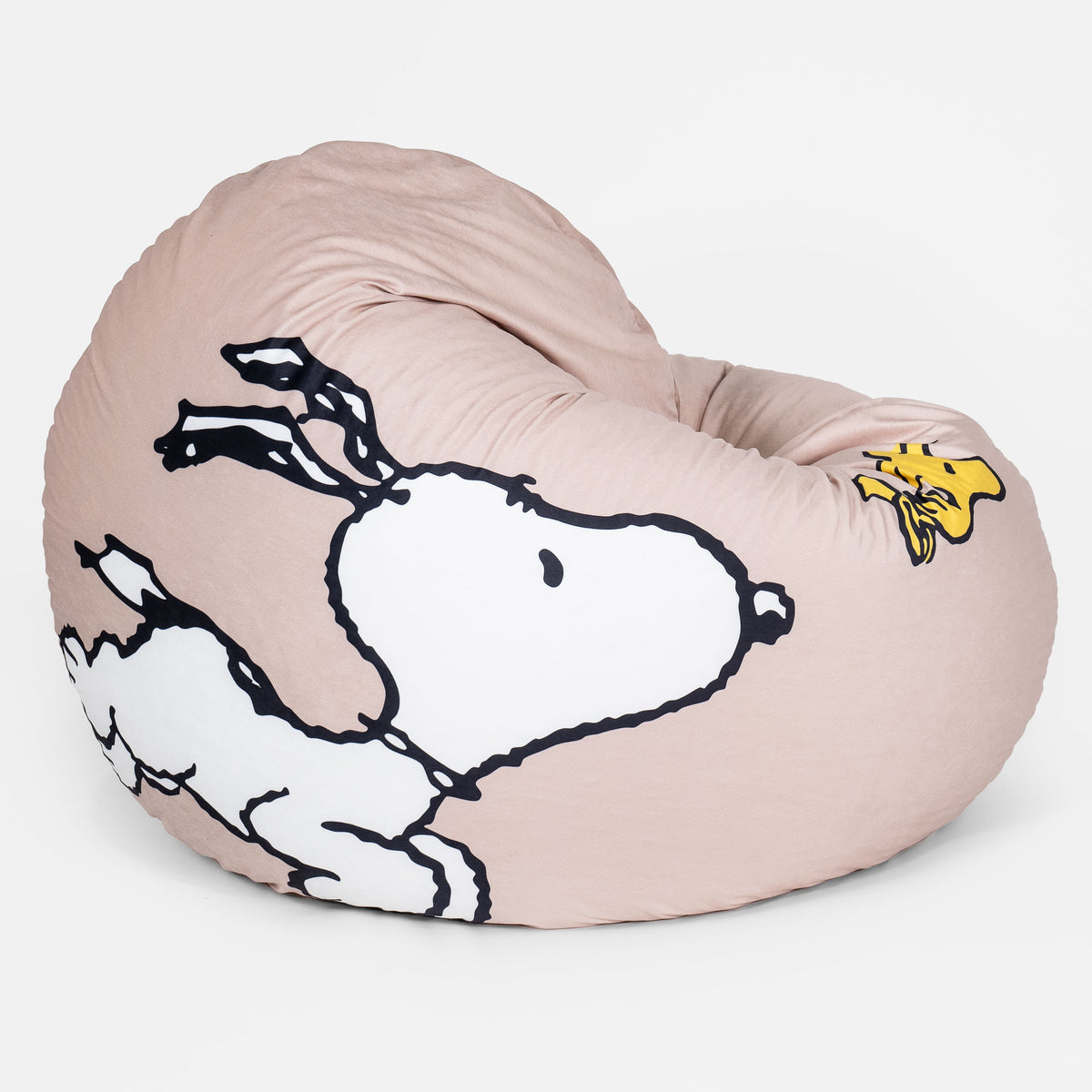 Peanuts Snoopy Running Flexforma Adult Bean Bag Chair Mink 2 in 1 Floor ...