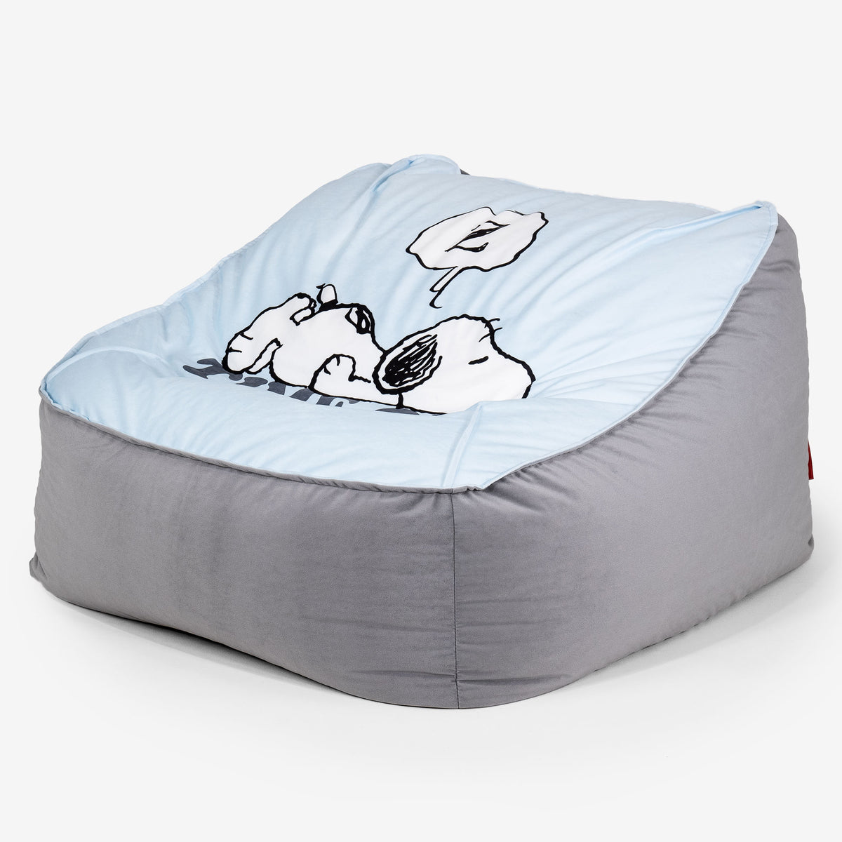 Peanuts Snoopy Time Out Sloucher Bean Bag Chair Blue / Silver Large ...